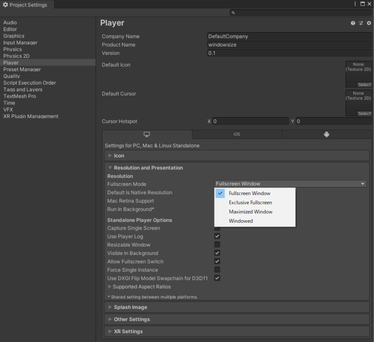 [unity2019.LTS]画面サイズの切り替えについて | Unity Indies