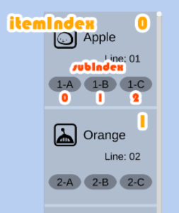 大量のリストを高速に表示する TableScrollView - イベント、パラメータ | Unity Indies