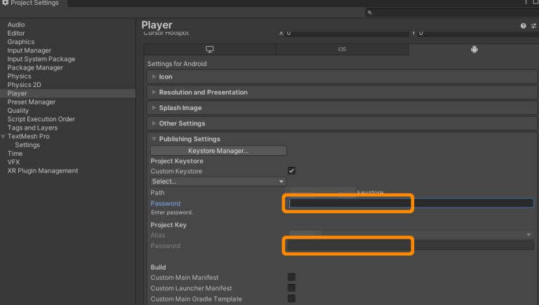 [UnityException]Can not sign the application, Unable to sign the application; please provide ...