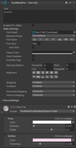 [unity]TextMeshPro でスクリプトから Outline の色を変えたい | Unity Indies